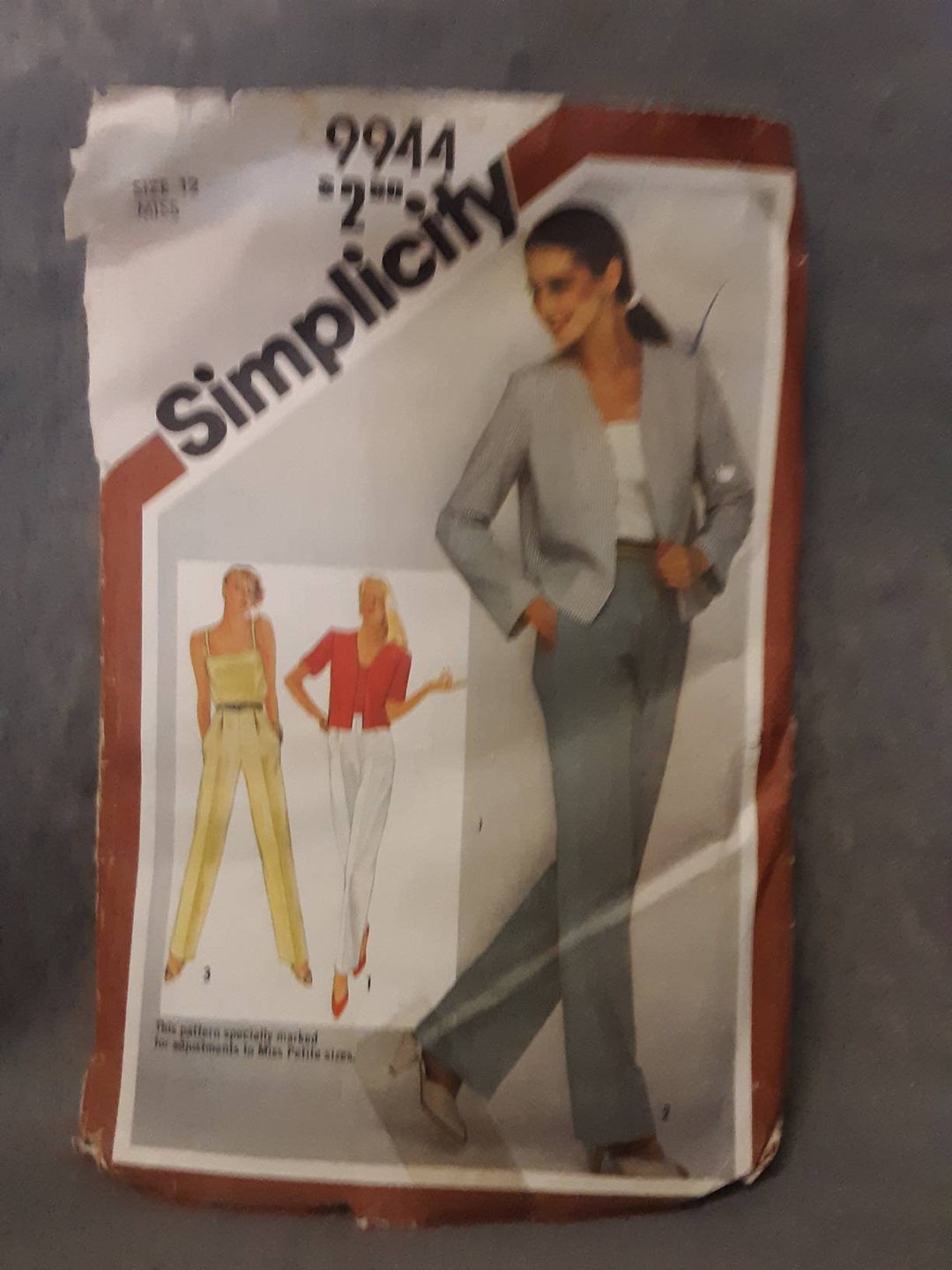 Simplicity Pattern Size 12 Miss No. 9944 - Etsy