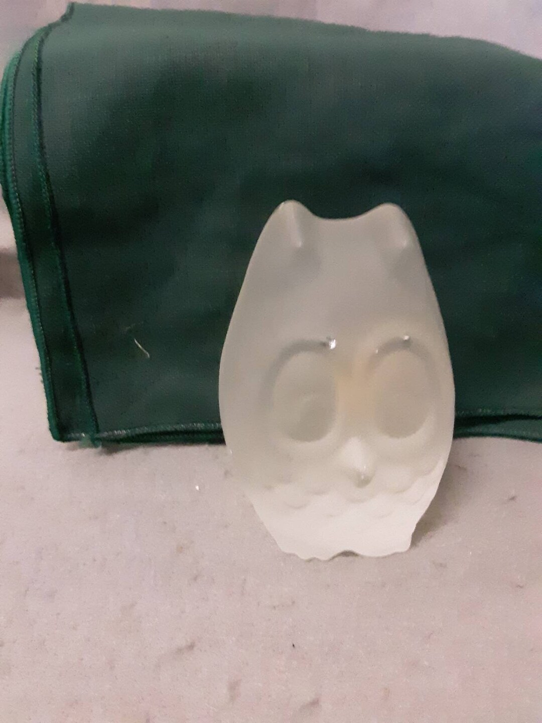 Frosted Glass Owl Tiara Glass Owl Paperweight Owl Figurine - Etsy