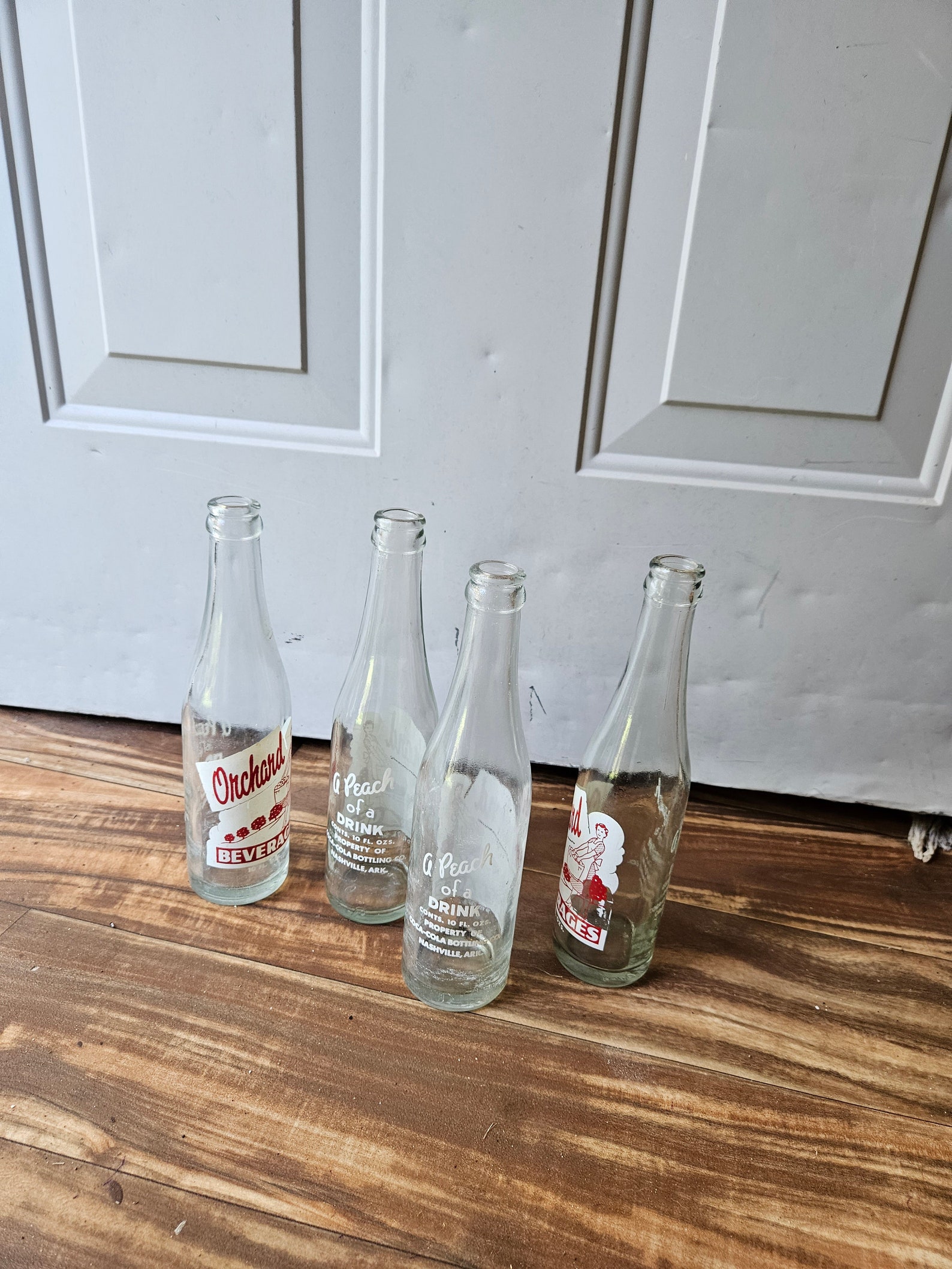 Vintage Orchard Beverages Bottles, Painted Label, Coca-cola (lot of 4 ...