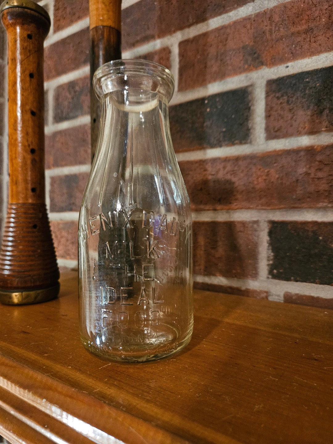 Phoenix Dairy Milk Bottle " the Ideal Food", Phone Hadley 7400 Pint ...
