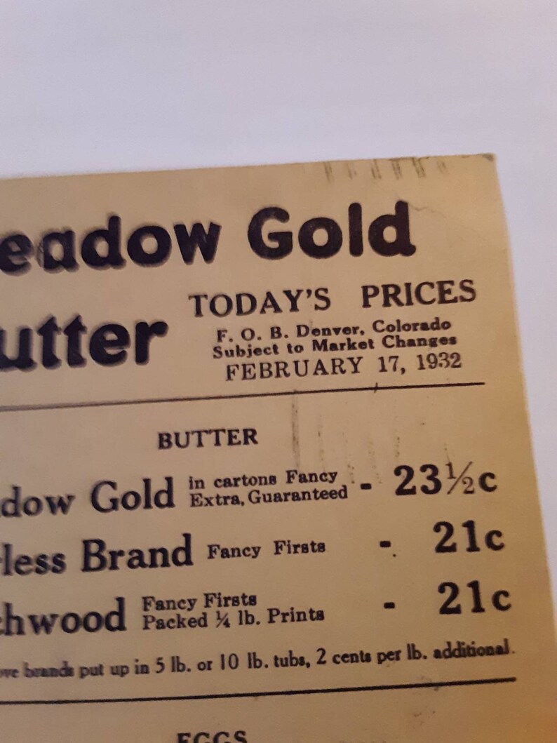 Meadow Gold Butter Today's Prices Beatrice Creamery - Etsy