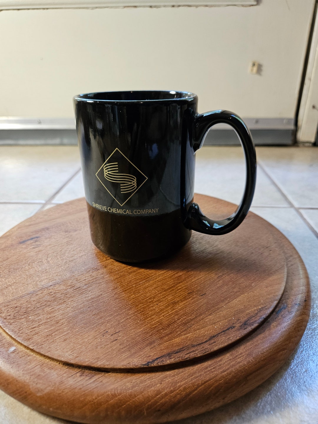 Shrieve Chemical Company Coffee Mug, Shade Black With Gold Lettering ...