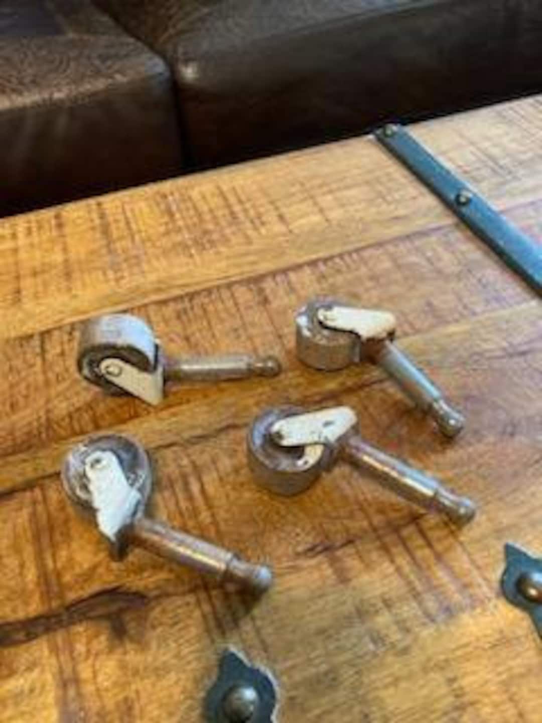 Iron and Wood Furniture Rollers Casters for Antique Furniture Vintage ...