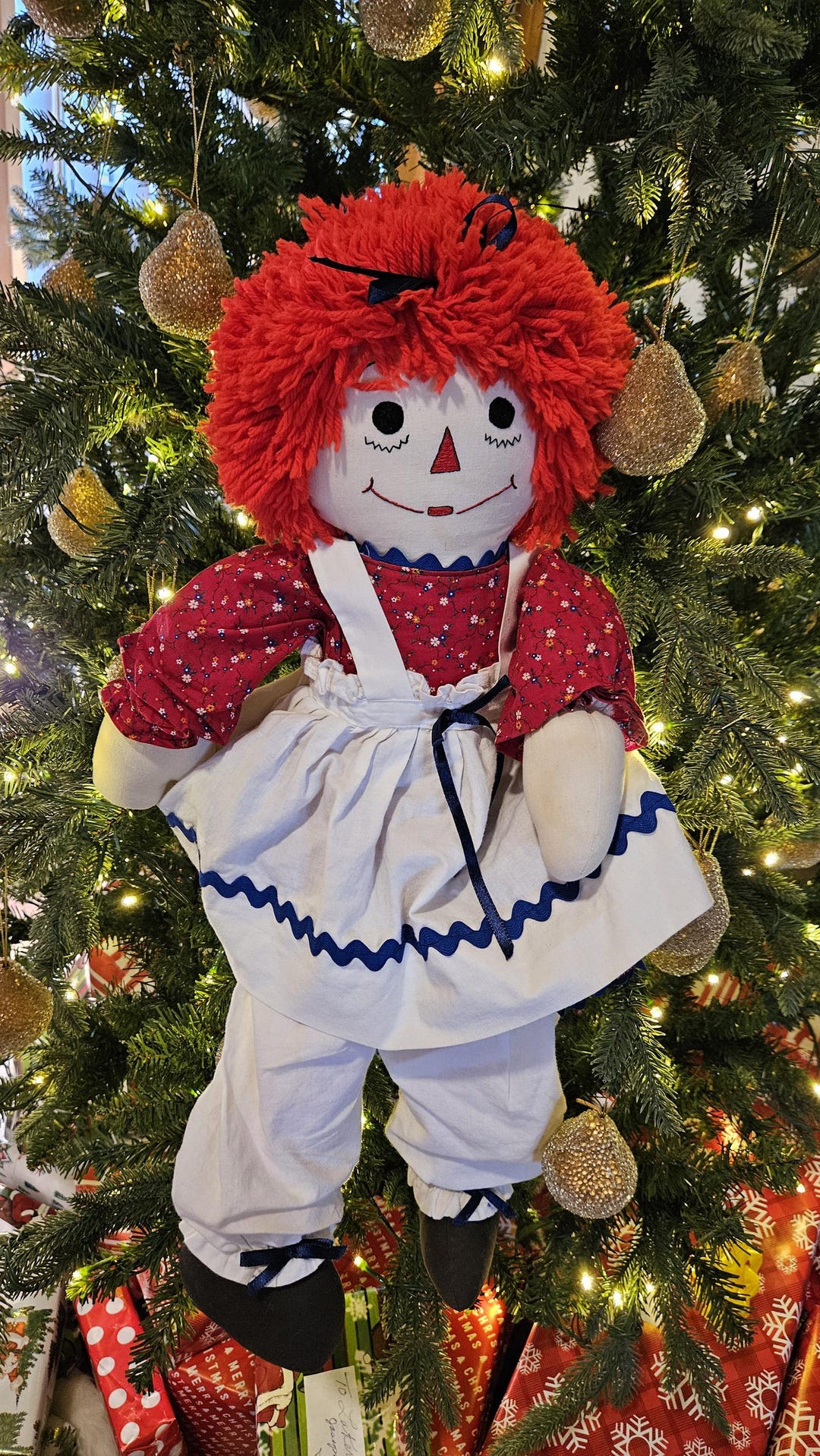 1996 Homemade Raggedy Ann Doll (large), Signed on Bottom, Stunning ...