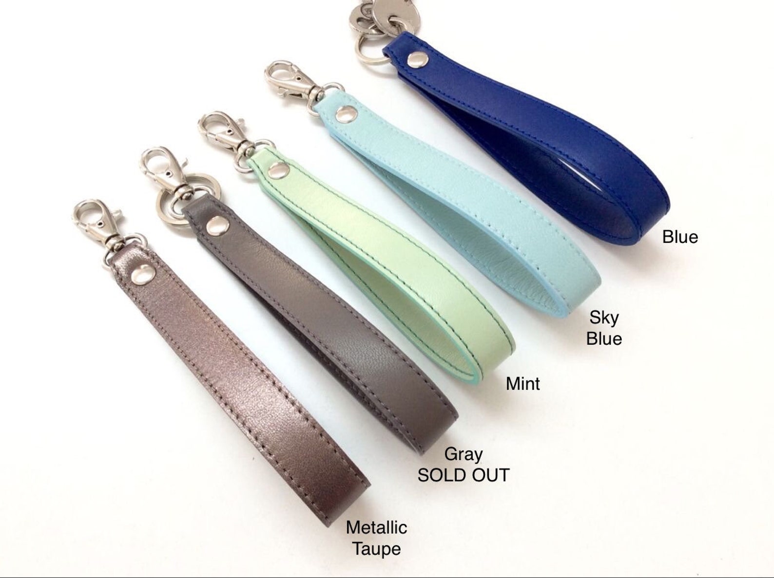 Leather Wrist Strap. Leather Wristlet Key Fob. Removable Wrist | Etsy