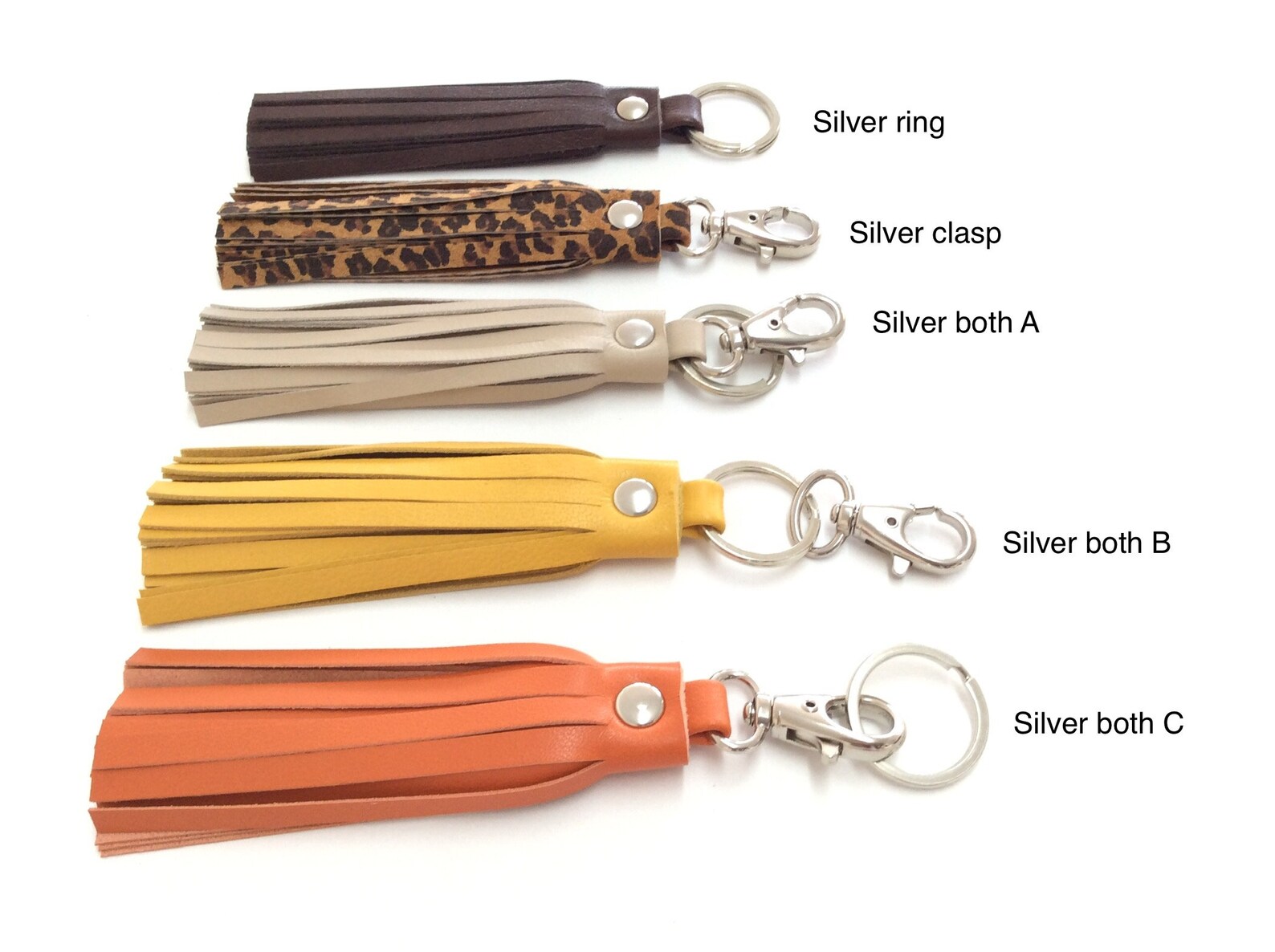 Leather Tassel Keychain. Leather Key Fob.leather Tassel - Etsy