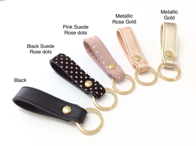 Black Leather Keychain. Leather Keychain. Leather Key Chain. - Etsy