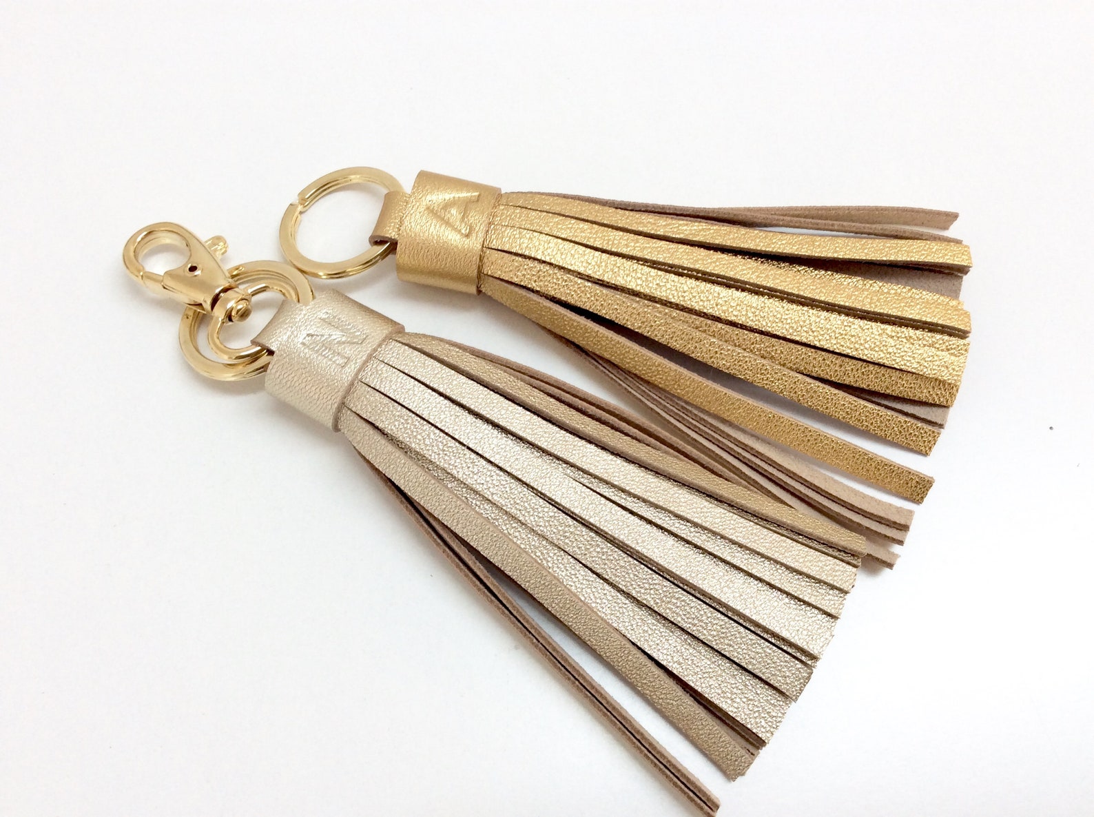 Leather Tassel Keychain.personalised Leather Keychain.monogram Leather ...