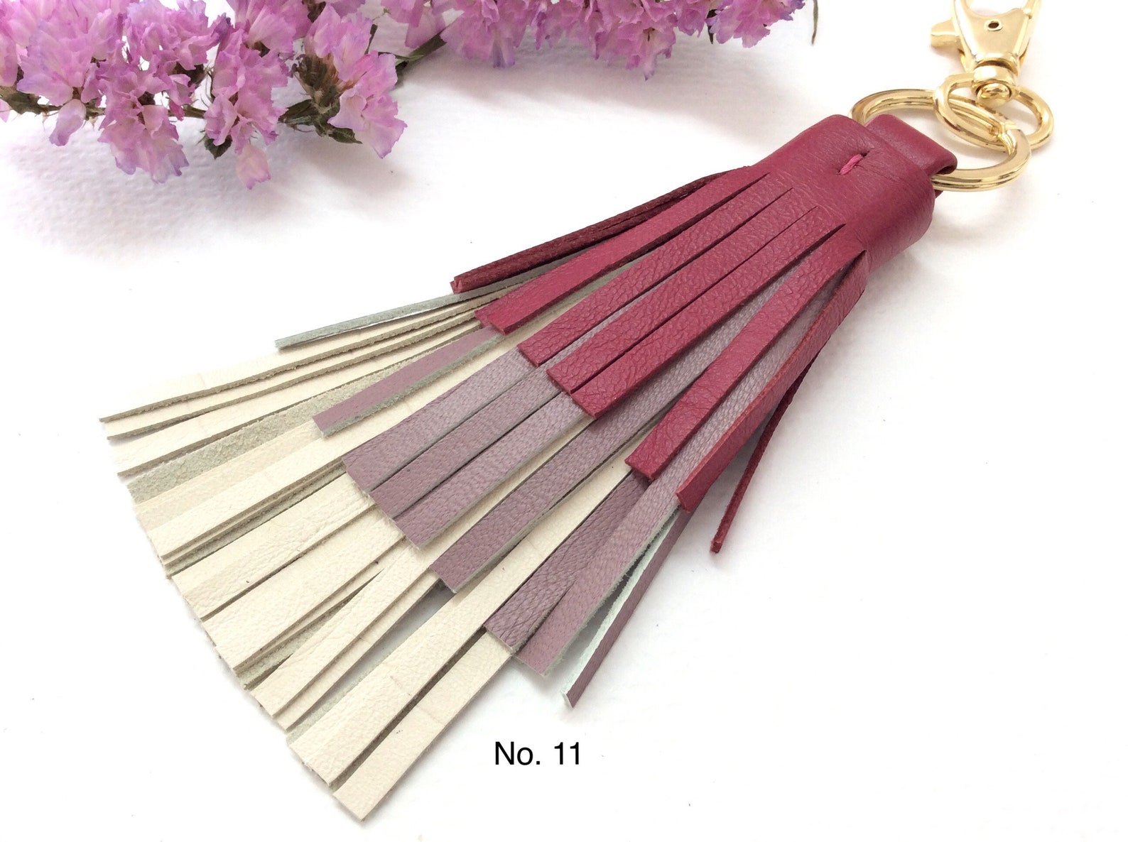 Leather Tassel Keychain. Leather Key Fob. Leather Tassel - Etsy