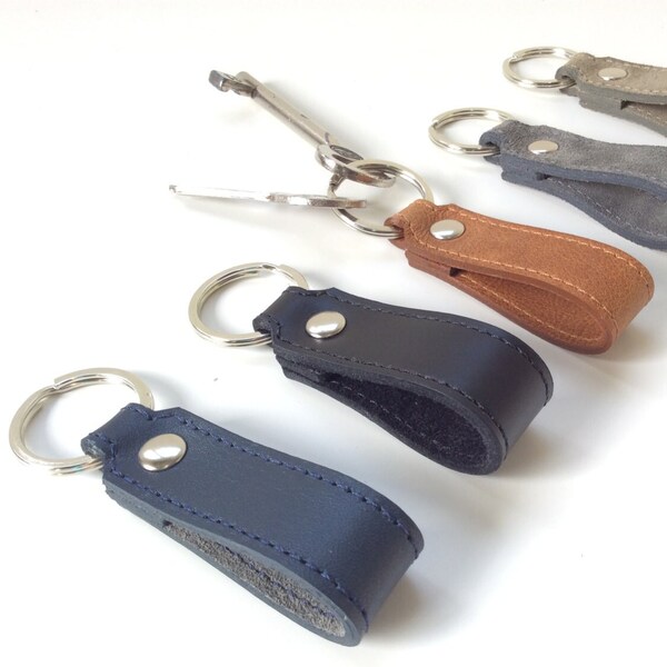 Men Leather Keychain - Etsy UK