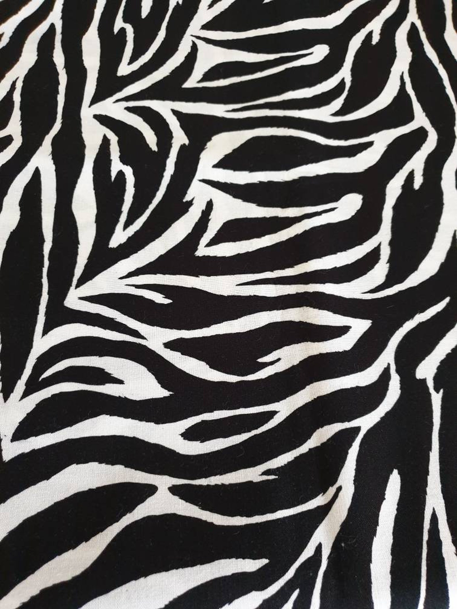 Zebra Skin Design Fabric. - Etsy