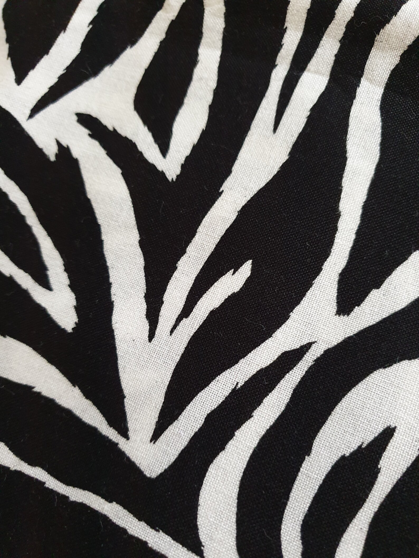Zebra Skin Design Fabric. - Etsy
