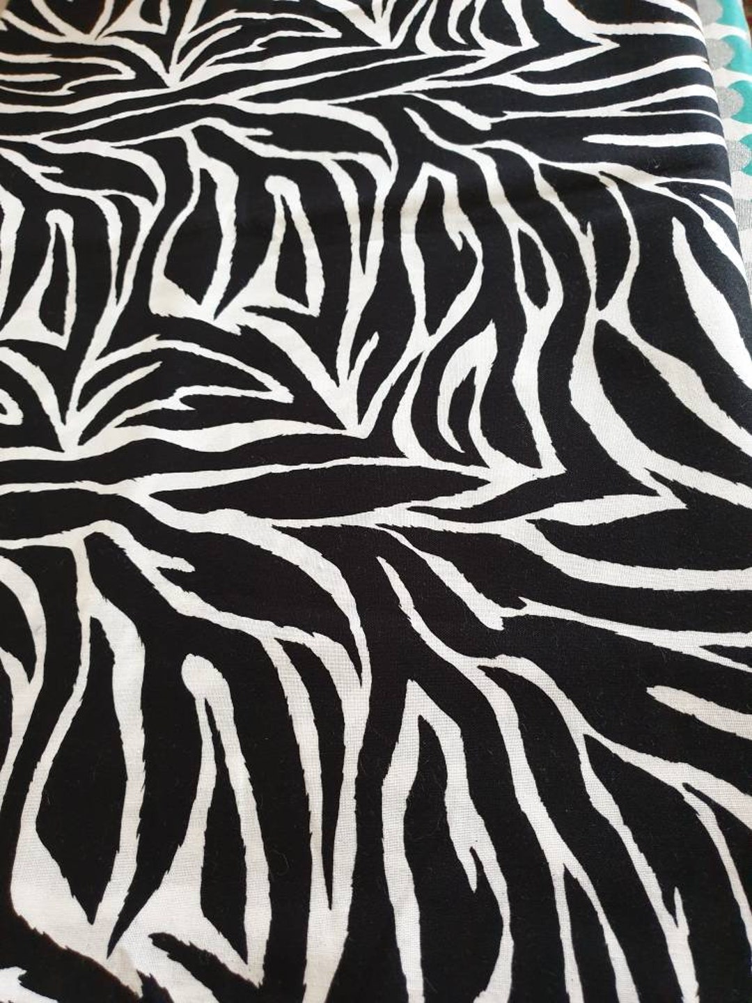 Zebra Skin Design Fabric. - Etsy
