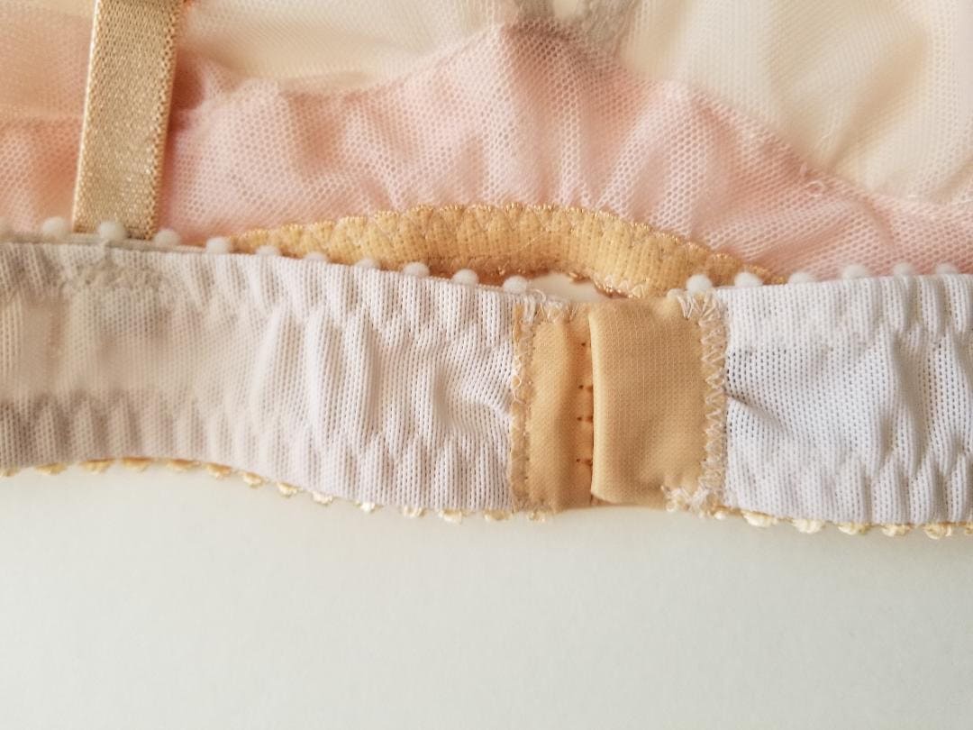 Sheer Skin Tone Cup Bralette With Lace Applique and Band - Etsy