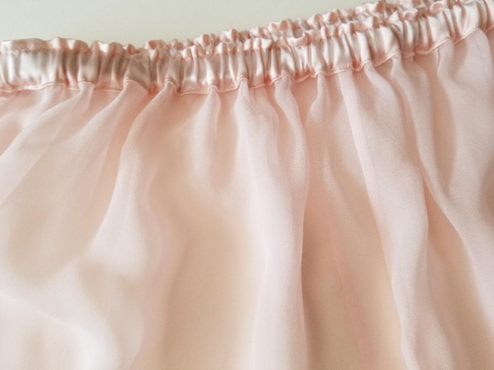 Hand Made Vintage Style Pale Pink Silk Chiffon and Silk Satin Tap Pants ...