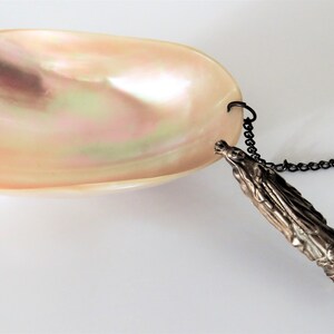 Antique French Mother of Pearl Clam Shell Lourdes Chatelaine - Etsy