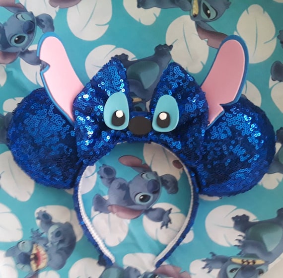 Puntada inspirada Lilo y Stitch orejas de ratón hechas a mano | Etsy