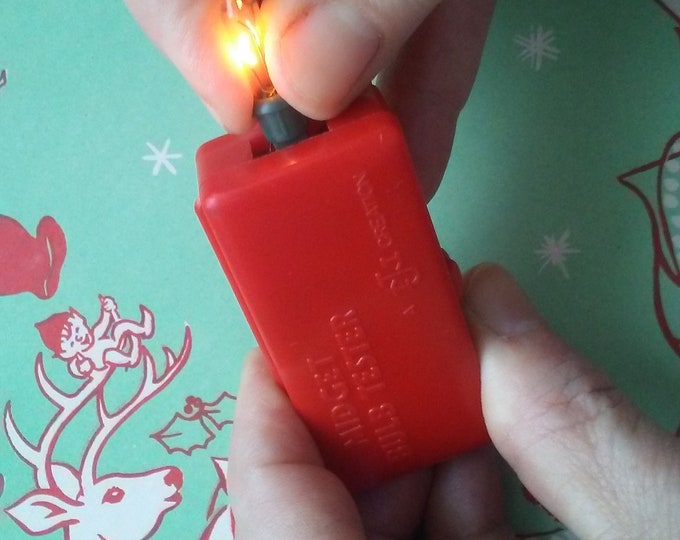 Vintage Midget Bulb Tester Retro Red Plastic Christmas Miniature Light ...