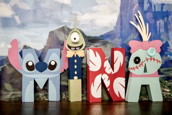 Lilo and Stitch PAPER MACHE Letters - cost is per letter by Sugar ...