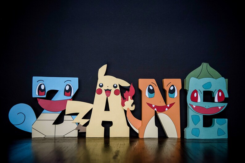 Pokemon WOODEN Letters Cost is per Letter - Etsy