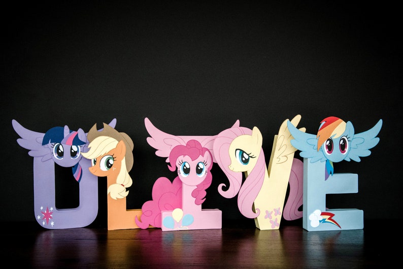 My Little Pony PAPER MACHE Letters Cost is per Letter - Etsy