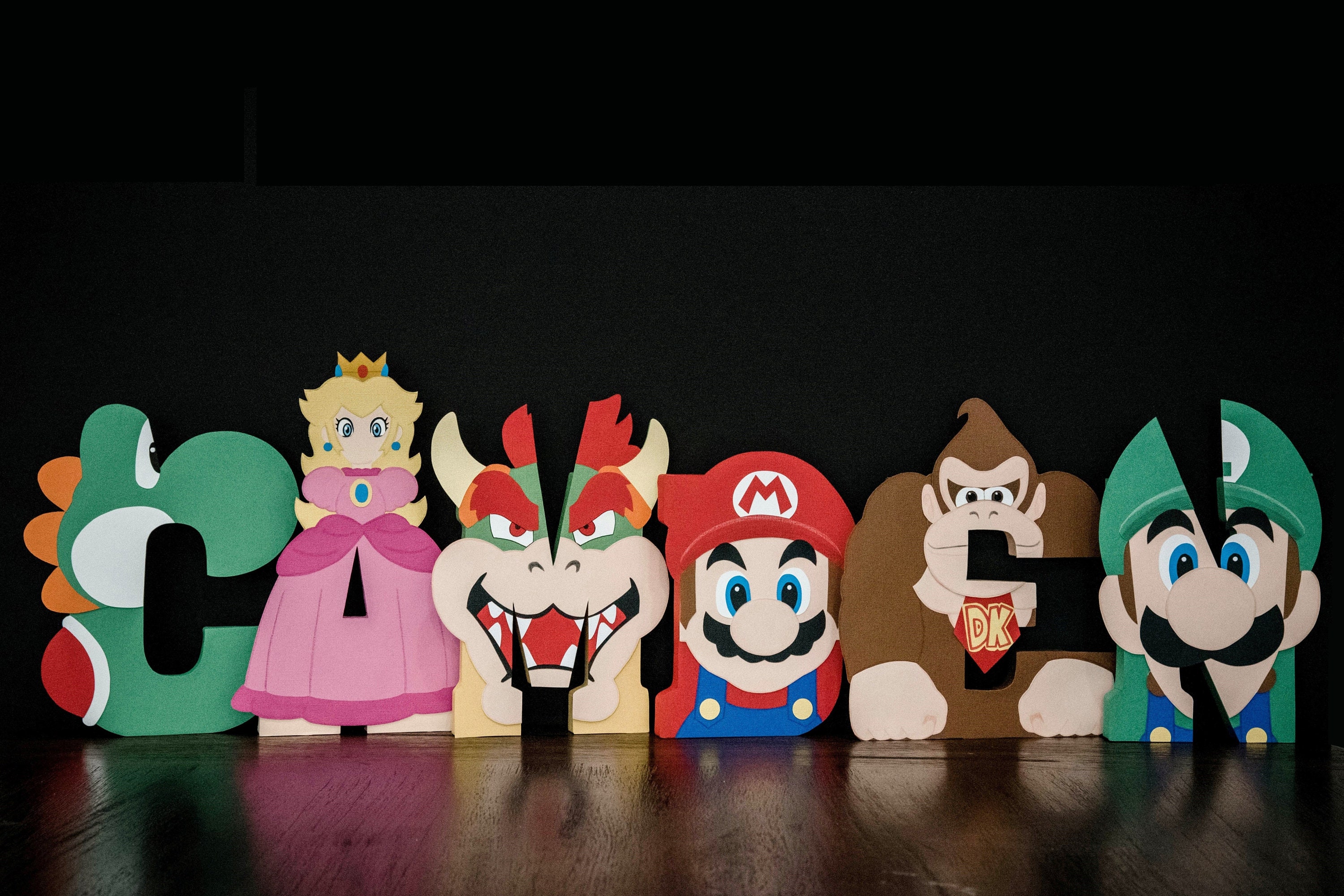 Super Mario Brothers WOODEN Letters - Cost is per Letter - Etsy