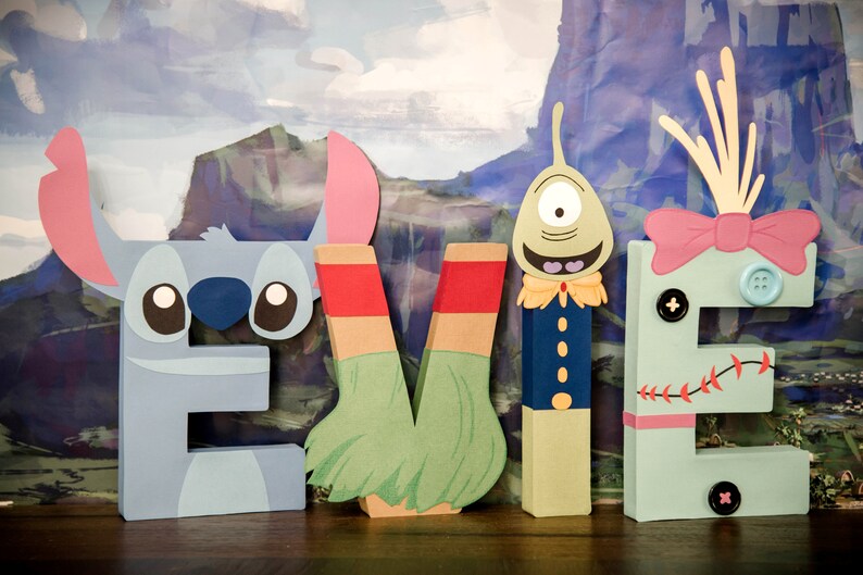 Lilo and Stitch PAPER MACHE Letters cost is per letter - Etsy.de