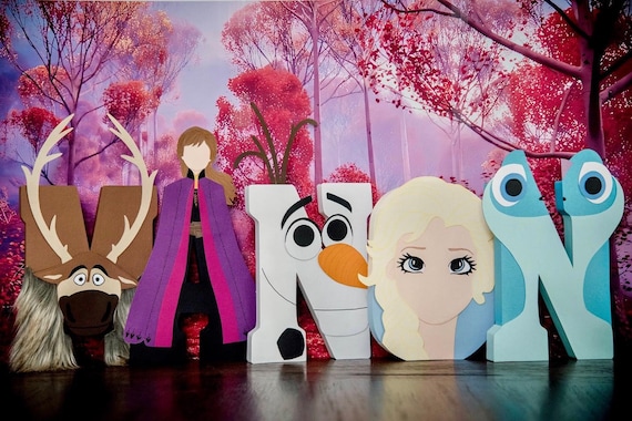 Frozen / Frozen 2 WOODEN Letters Cost is per Letter - Etsy