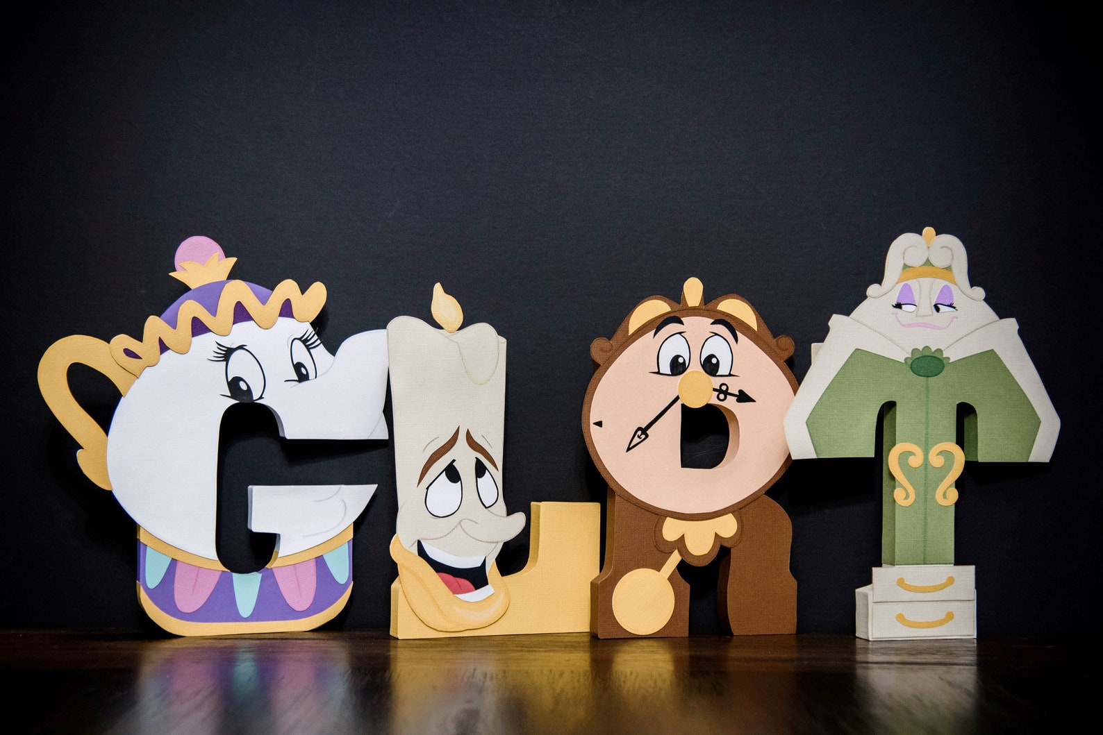 Beauty and the Beast WOODEN Letters Cost is per Letter - Etsy