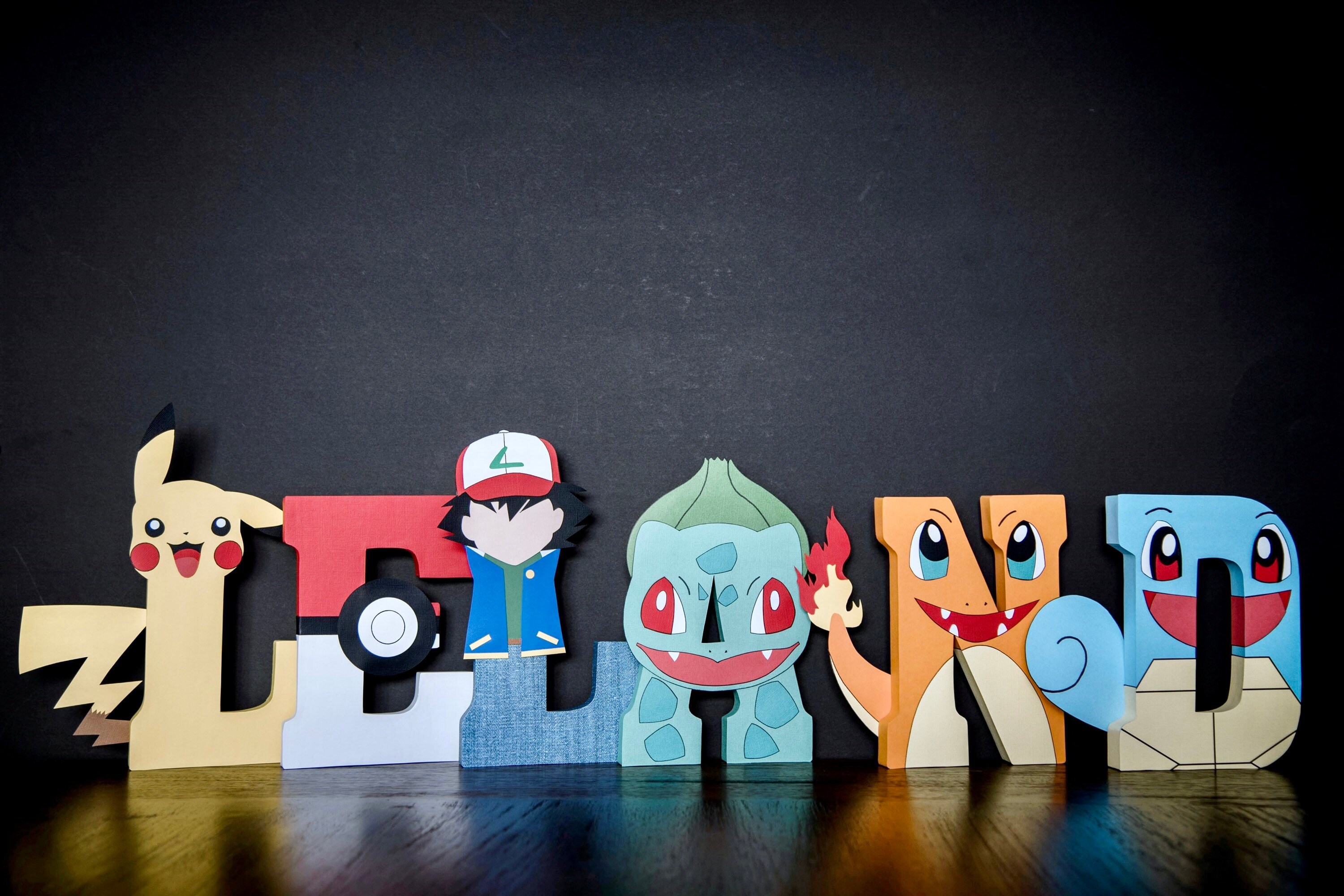Pokemon WOODEN Letters - Cost is per Letter - Etsy