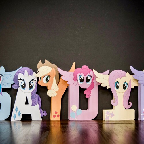 My Little Pony PAPER MACHE Letters Cost is per Letter - Etsy