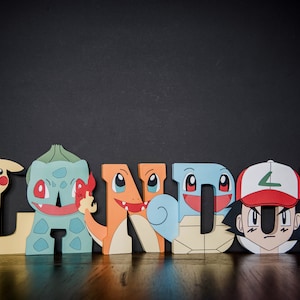 Pokemon WOODEN Letters - Cost is per Letter - Etsy