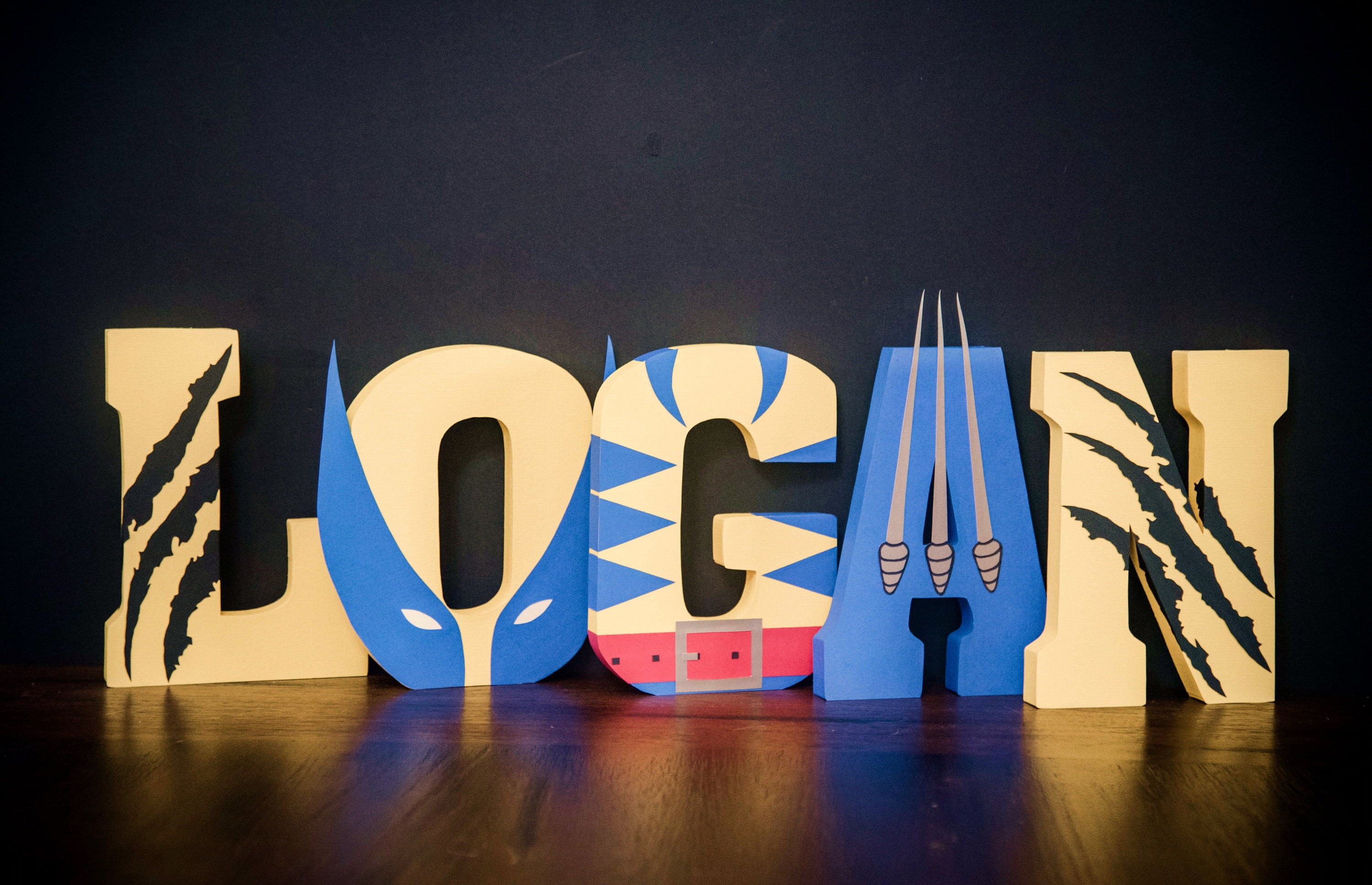 Wolverine / Logan WOODEN Letters - Cost is for (5) Letters - Etsy Sweden
