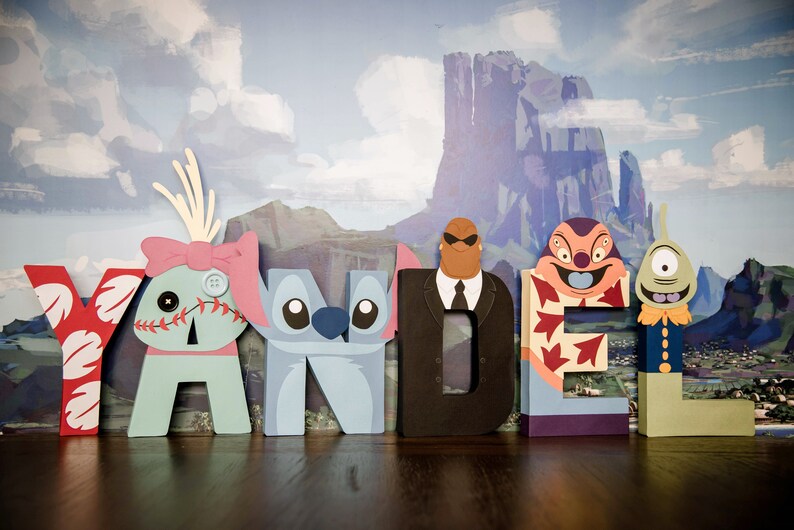 Lilo and Stitch PAPER MACHE Letters cost is per letter - Etsy.de