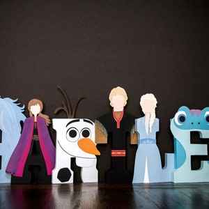 Frozen / Frozen 2 - WOODEN Letters - Cost is per Letter - Etsy