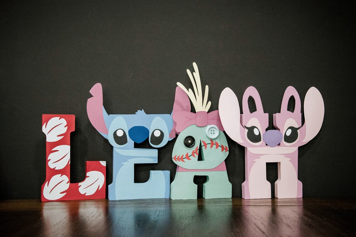 Lilo and Stitch WOODEN Letters - Cost is per Letter - Etsy