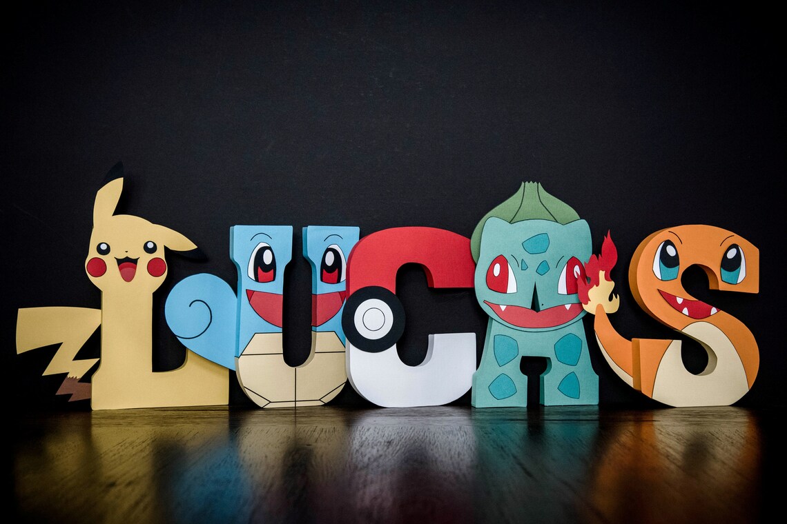 Pokemon WOODEN Letters Cost is per Letter - Etsy