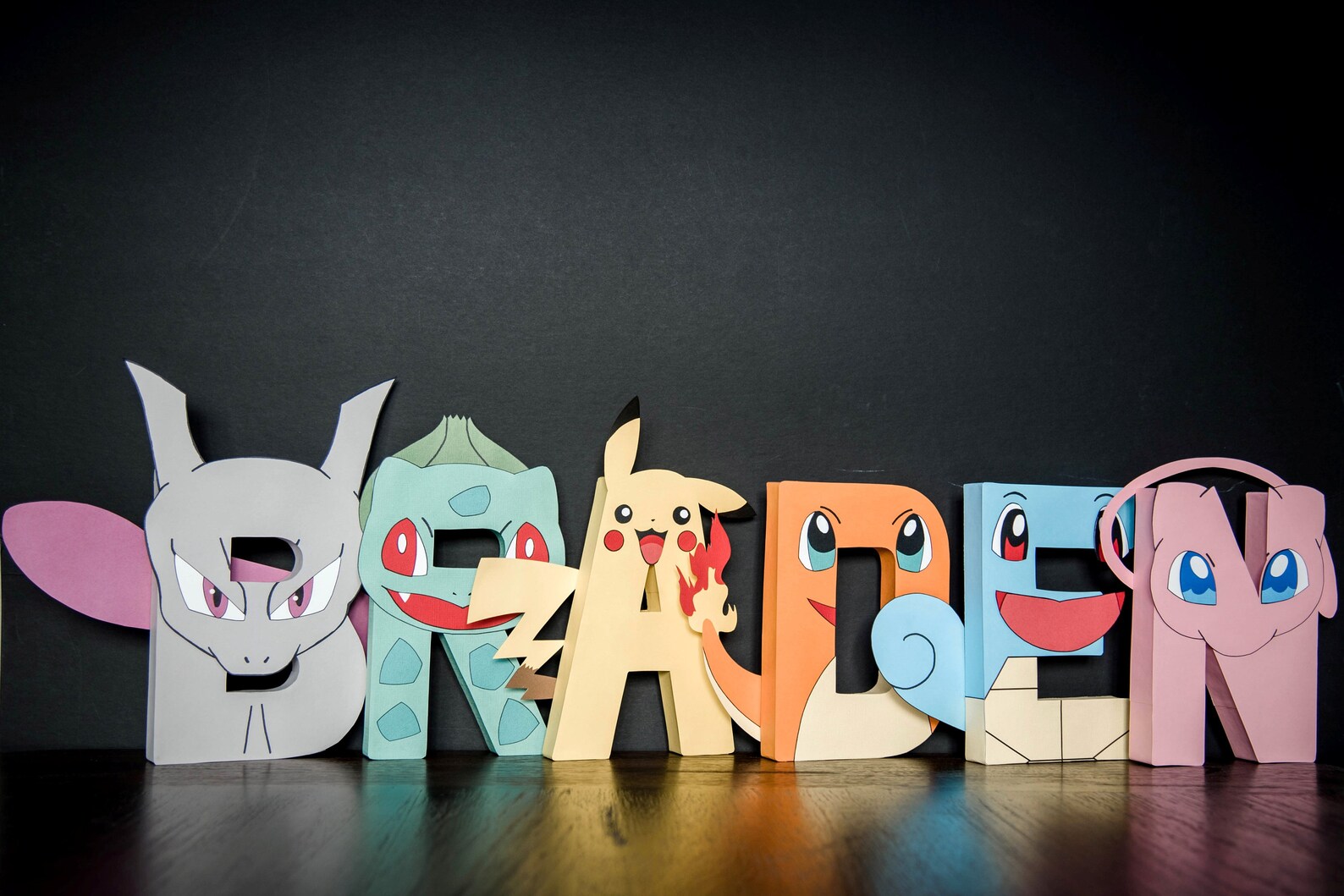 Pokemon PAPER MACHE Letters Cost is per Letter - Etsy Australia