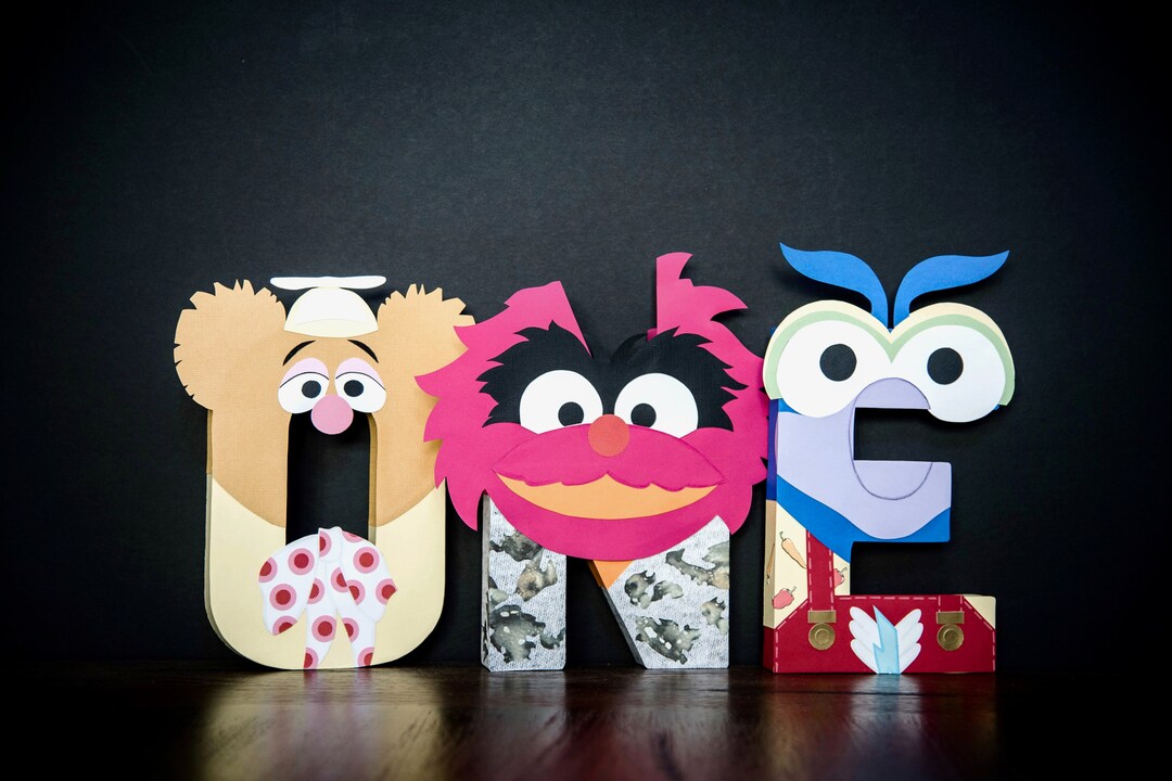 Muppet Babies Milestone Paper Mache Letters - Cost is for the Word ONE ...