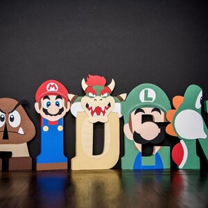 Super Mario Brothers WOODEN Letters Cost is per Letter - Etsy