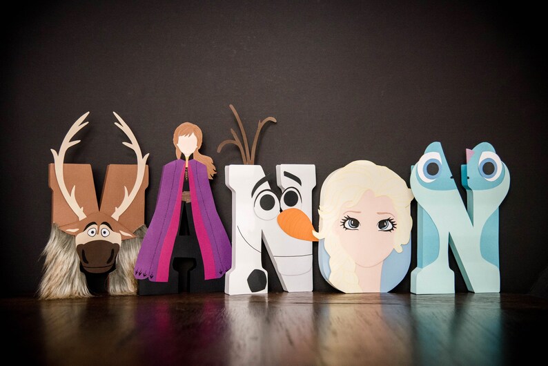 Frozen / Frozen 2 WOODEN Letters Cost is per Letter - Etsy