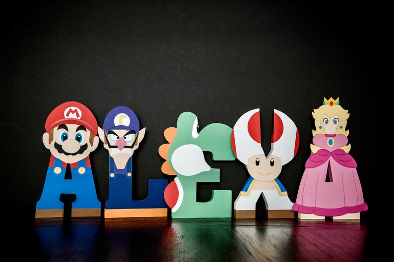 Super Mario Brothers WOODEN Letters Cost is per Letter - Etsy