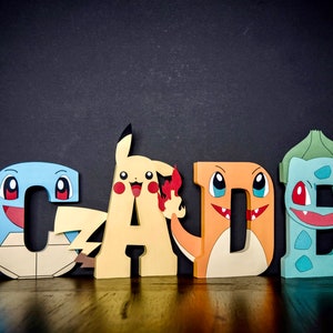 Pokemon WOODEN Letters - Cost is per Letter - Etsy