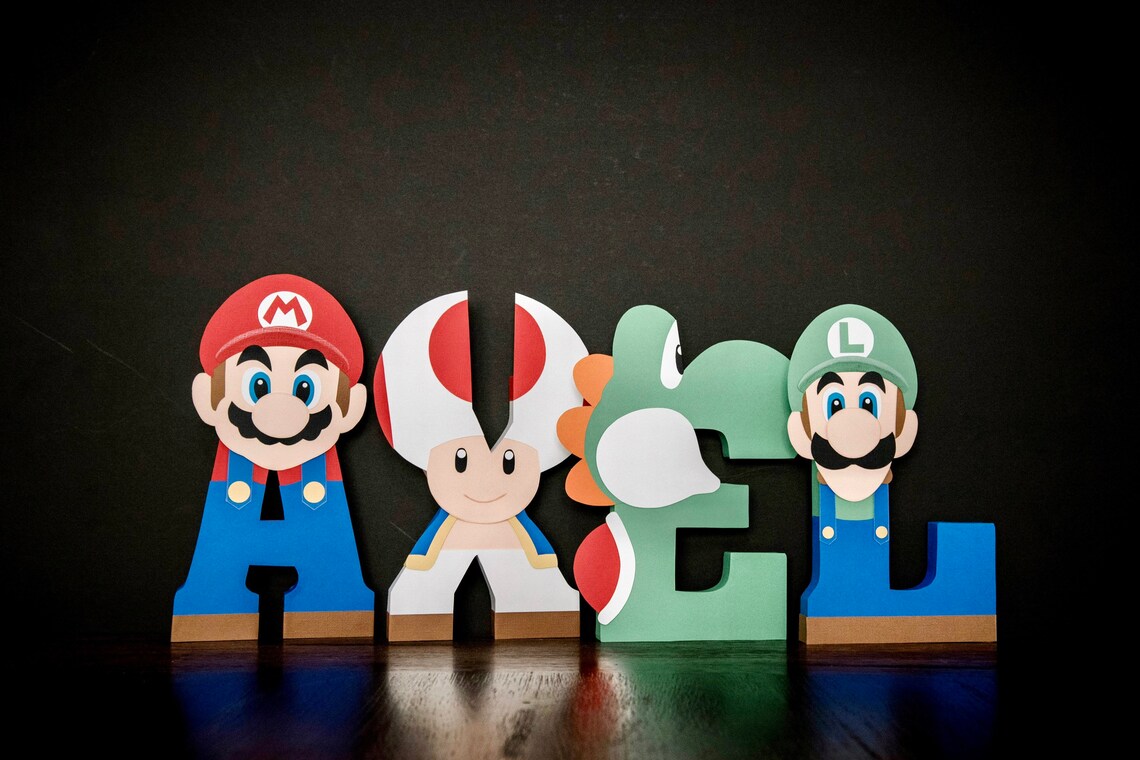 Super Mario Brothers WOODEN Letters Cost is per Letter - Etsy