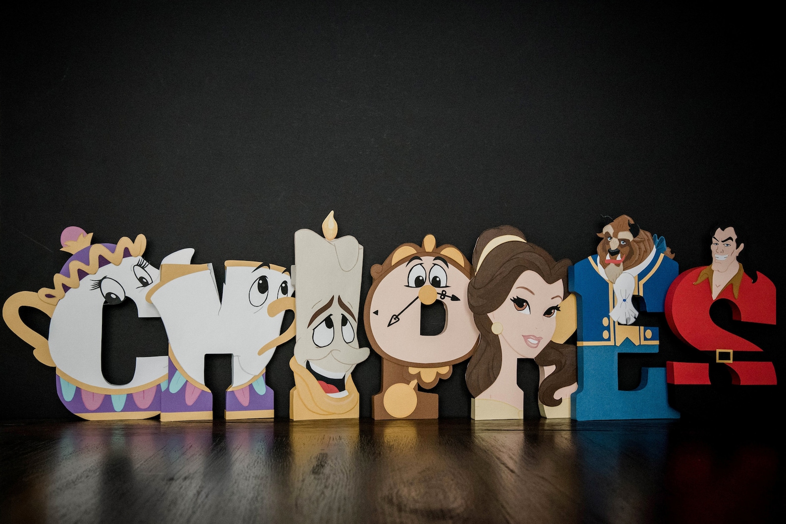 Beauty and the Beast WOODEN Letters Cost is per Letter - Etsy