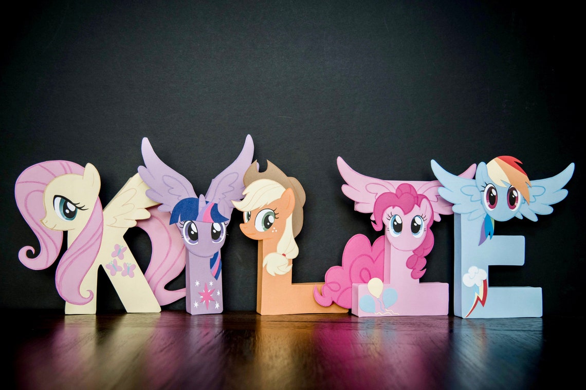 My Little Pony PAPER MACHE Letters Cost is per Letter - Etsy
