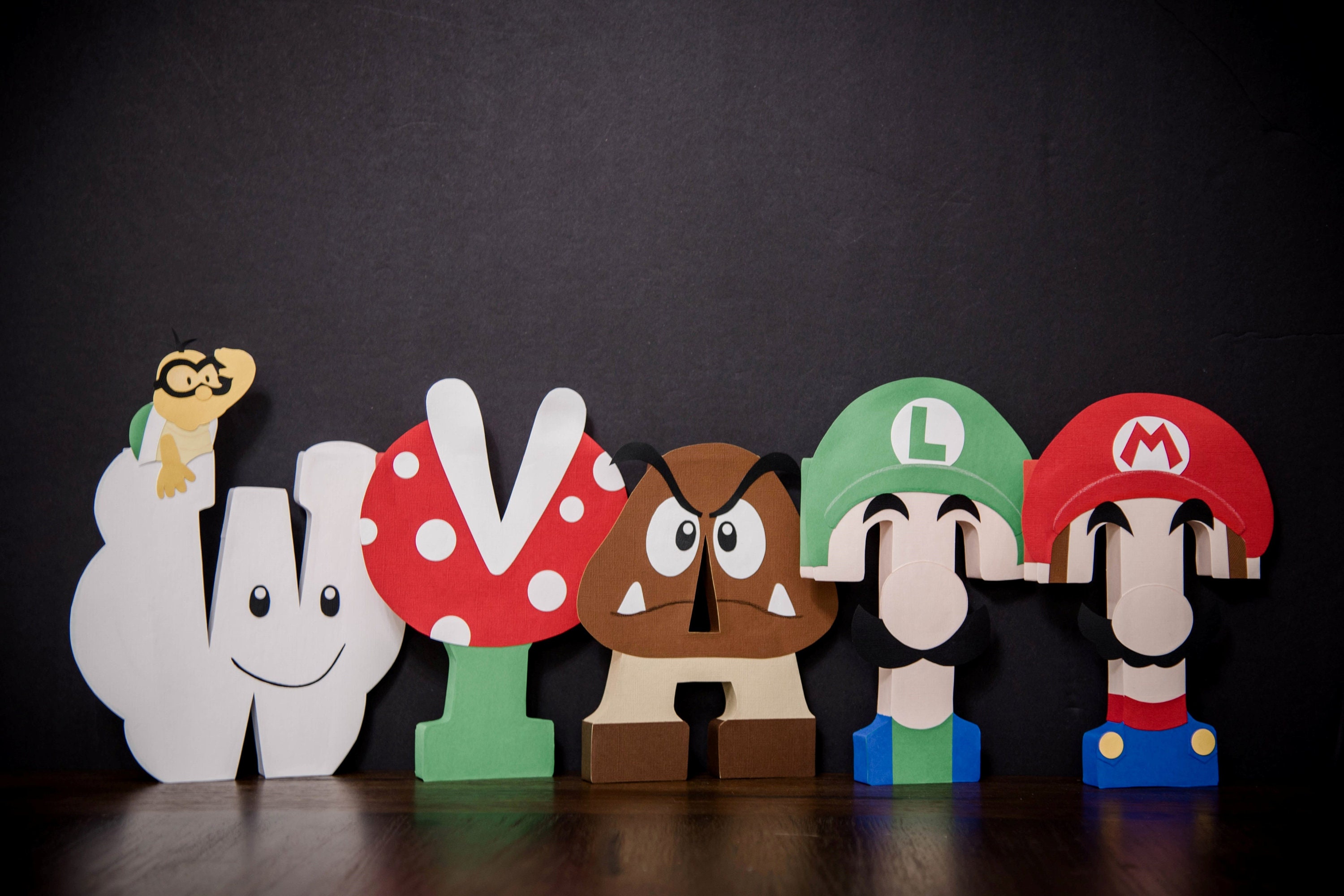 Super Mario Brothers WOODEN Letters Cost is per Letter | Etsy