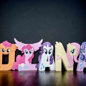 My Little Pony PAPER MACHE Letters - Cost is per Letter - Etsy