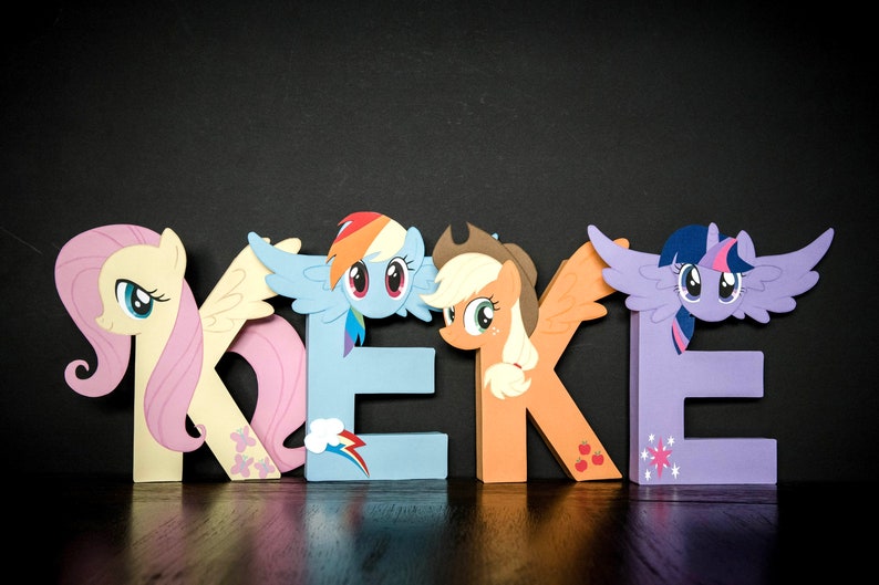 My Little Pony PAPER MACHE Letters Cost is per Letter - Etsy