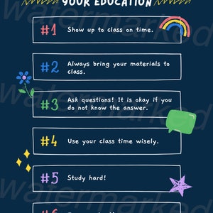 Responsibility Classroom Poster - Etsy